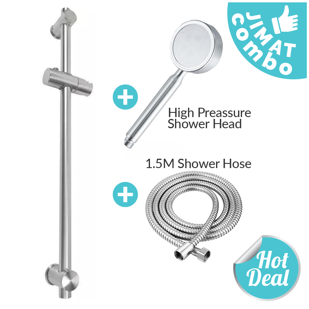 Stainless Steel 304 Shower Slide Bar Wall Mounted Rotatable Shower Bar ...