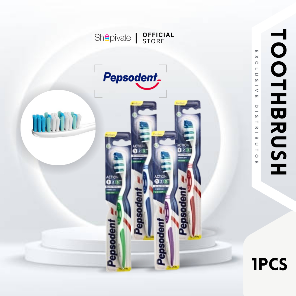 Pepsodent Toothbrush Action 123 Medium (1 Pcs) | Shopee Singapore