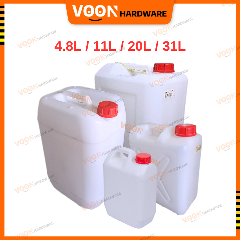 VOON [New] 4.8L 11L 20L 31L Jerry Can HDPE Plastic Bottle Container ...