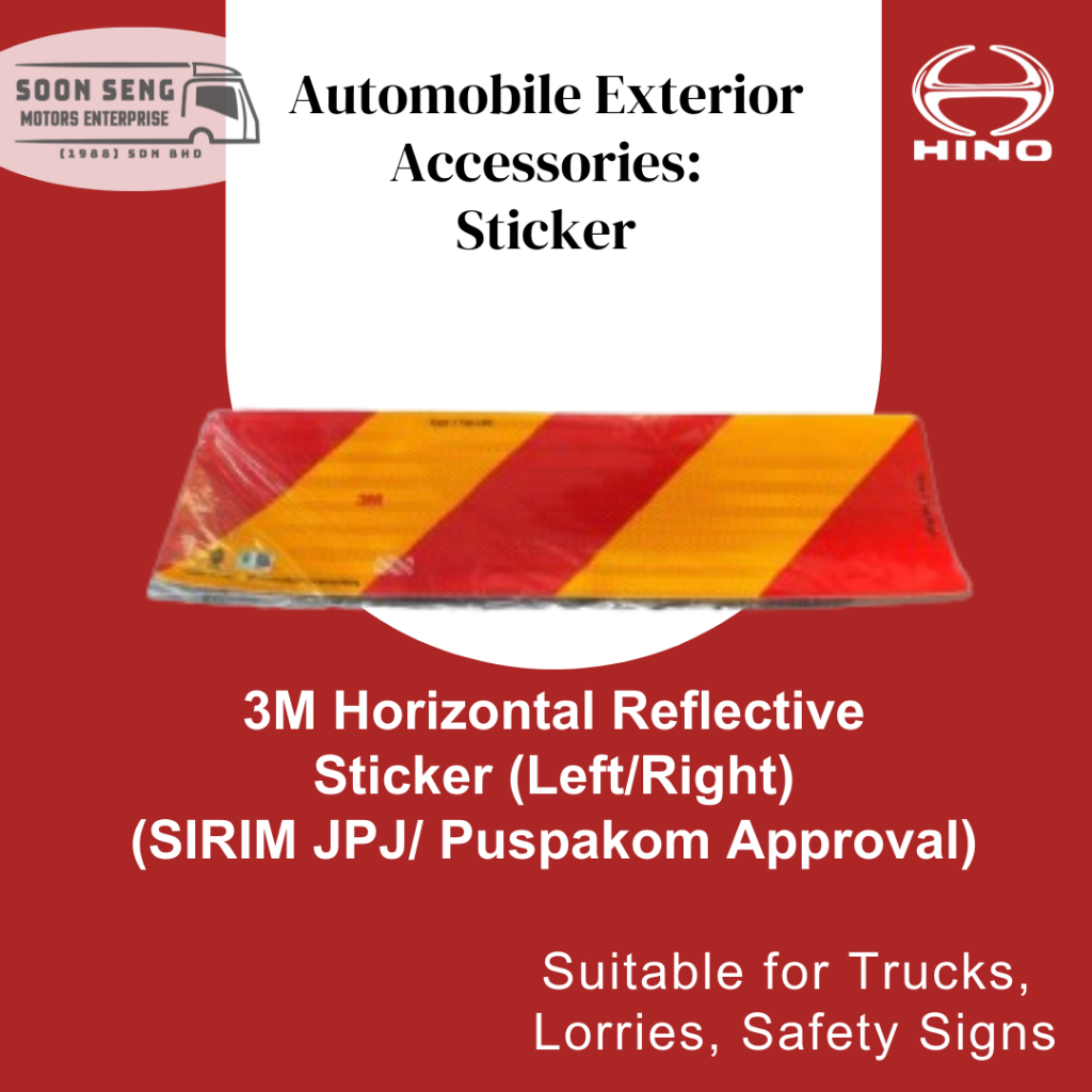 3M DIAMOND GRADE LORRY HORIZONTAL REFLECTIV LABLE STICKER ( Traffic ...