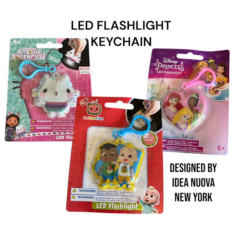 Cocomelon Gabby Princess LED Flashlight light Key Chain (Designed in ...