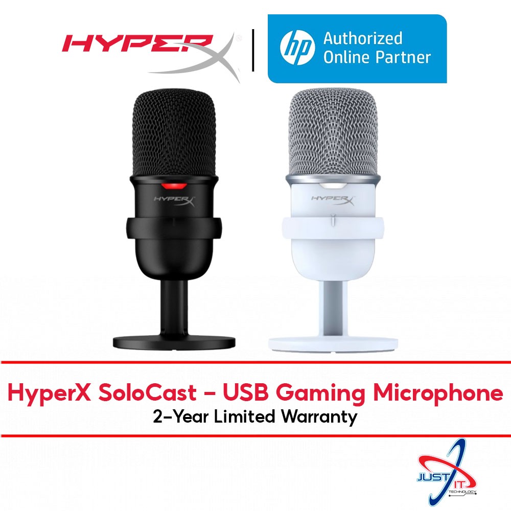 HYPERX SOLOCAST - USB GAMING MICROPHONE (BLACK / WHITE) | Shopee Singapore