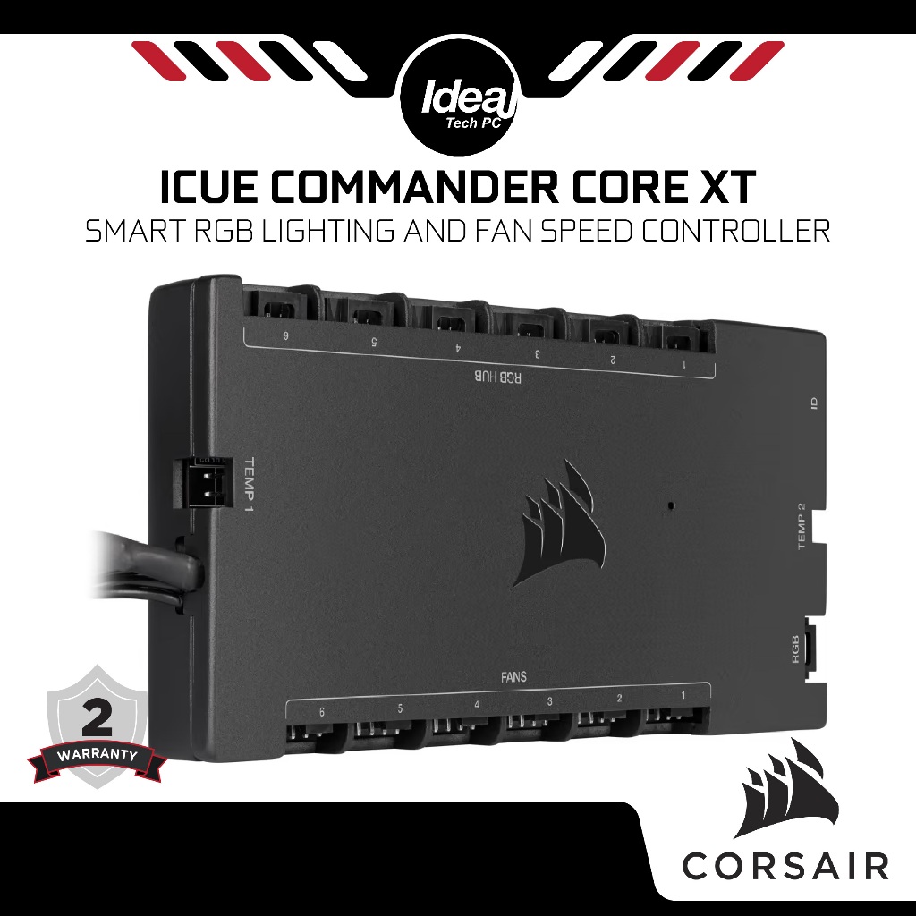CORSAIR ICUE COMMANDER CORE XT | Digital Fan Speed and RGB Lighting ...