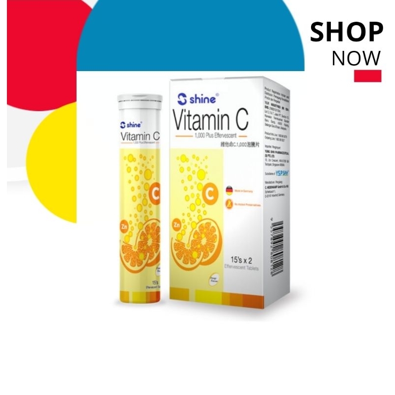 SHINE VITAMIN C-1000 PLUS EFFERVESCENT TABLET | Shopee Singapore