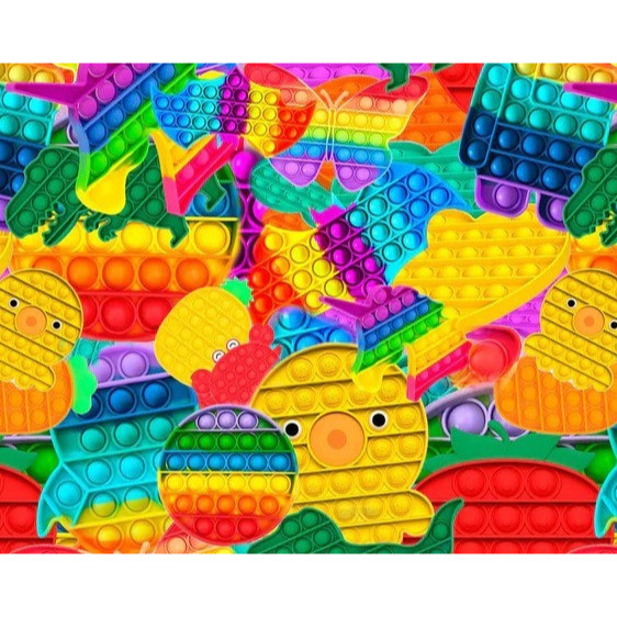 Big Medium Size Pop it Fidget Popit Toy Bubble Sensory Soft Stress ...