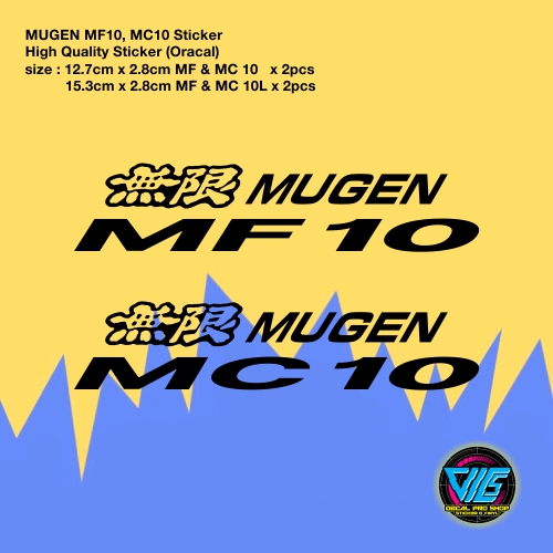 MUGEN MF10 / MC10 Sticker / Decal (High Quality Sticker) | Shopee Singapore