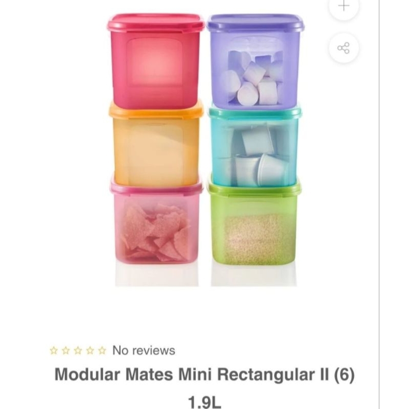 TUPPERWARE Modular Mates Mini Rectangular II 1.9L(1 Pcs) | Shopee Singapore