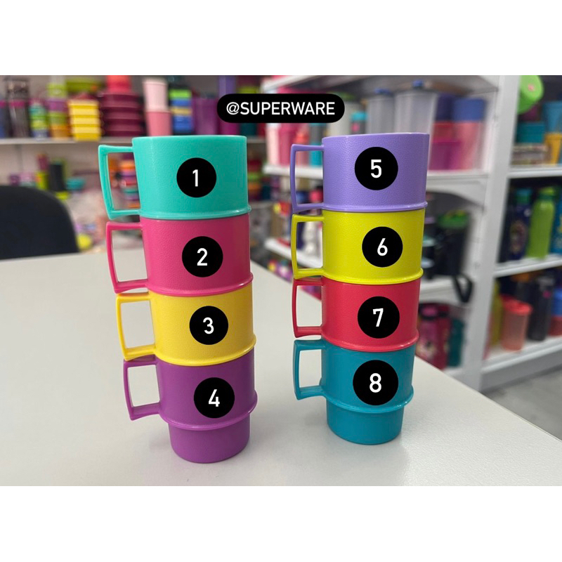Tupperware - Mini tea cawan/ Gelas Tupperware Coffee Mug/Cawan Plastic ...
