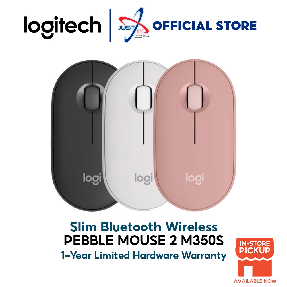 LOGITECH PEBBLE MOUSE 2 M350S Slim Bluetooth Wireless Mouse | Shopee ...