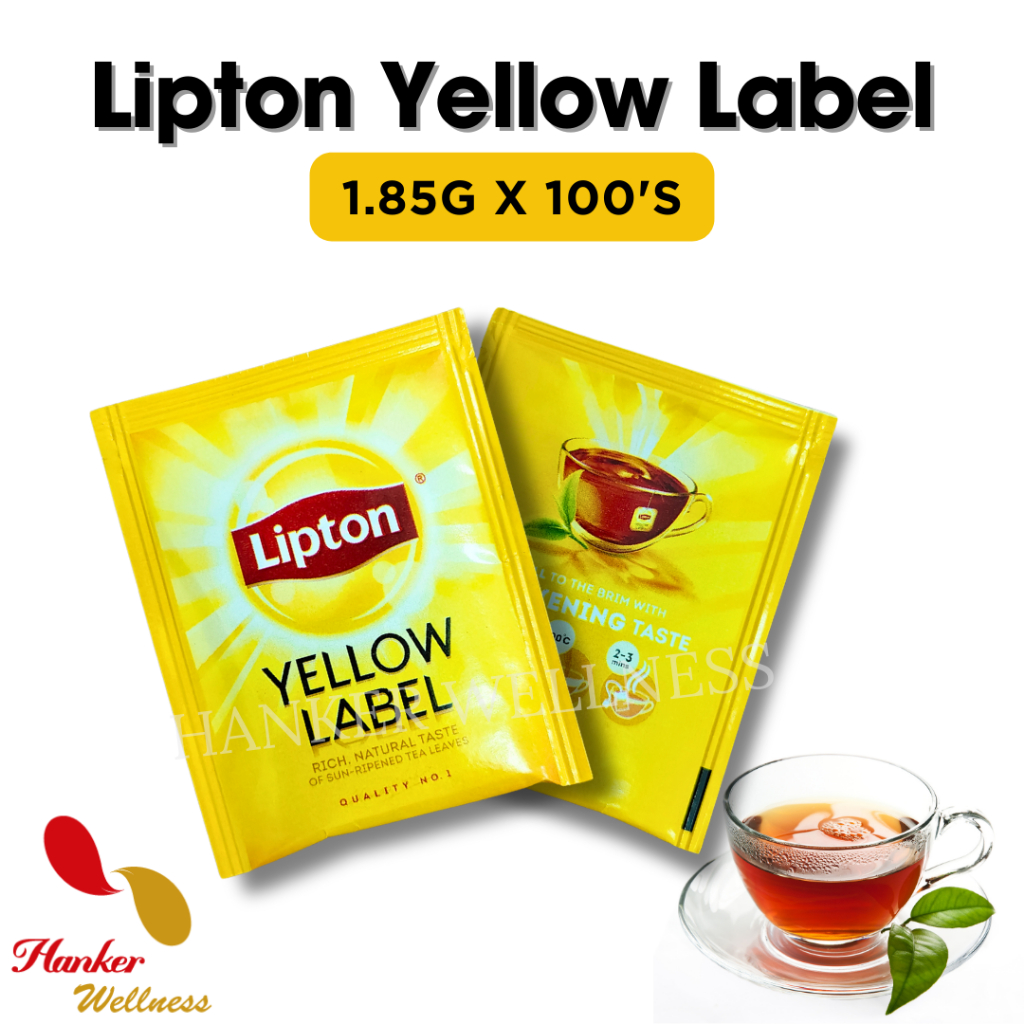 LIPTON Yellow Label Tea BOH Tea Individual Tea Bags Teh Hitam English ...