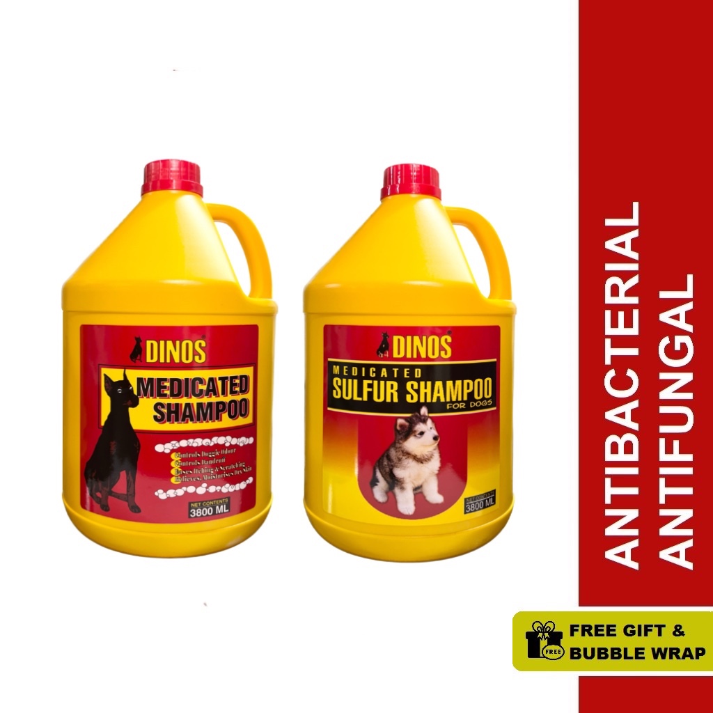 Dinos Antibacterial & Antifungal Medicated / Medicated Sulfur Dog Cat ...