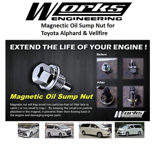 Toyota Alphard Vellfire Engine Oil Sump Drain Nut Screw Plug Magnetic ...