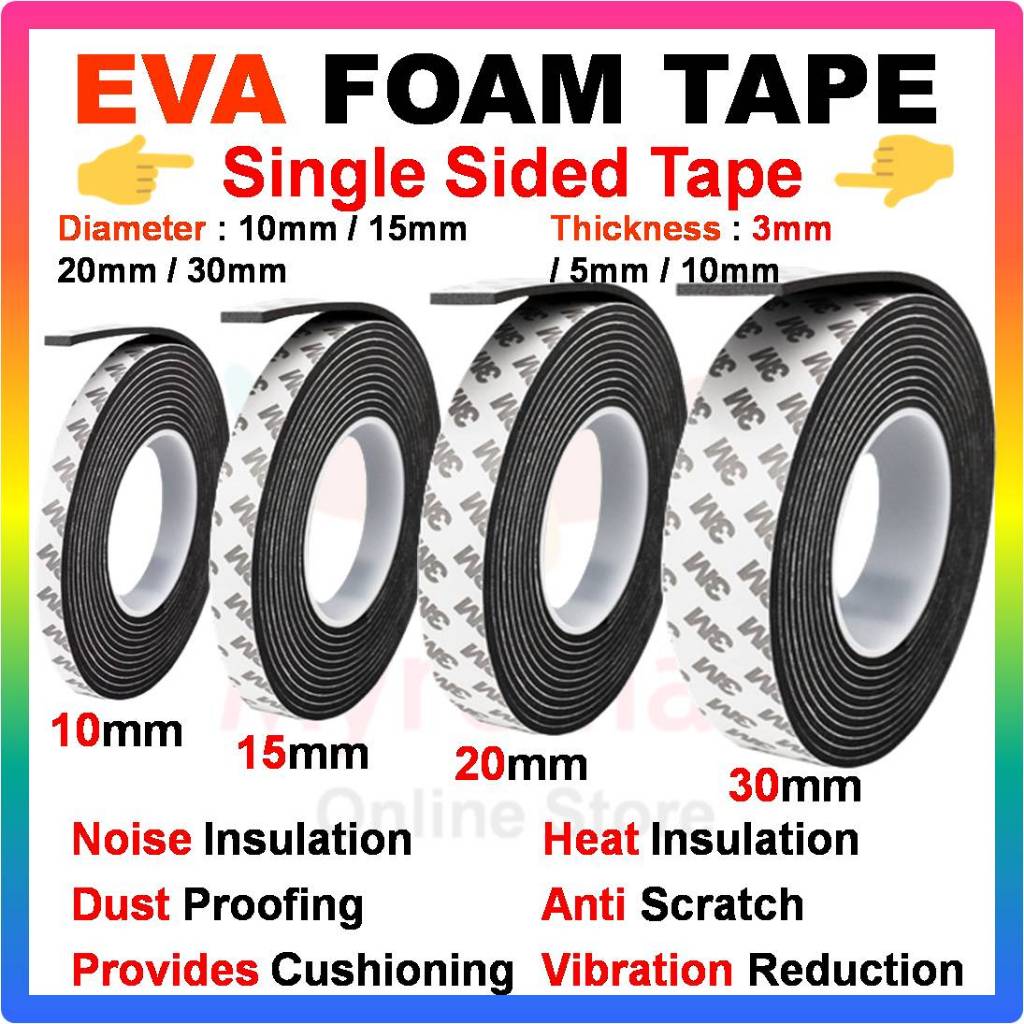 EVA Foam Single Sided Tape High Quality Sponge Tape Strong Heavy Duty | Shopee Singapore