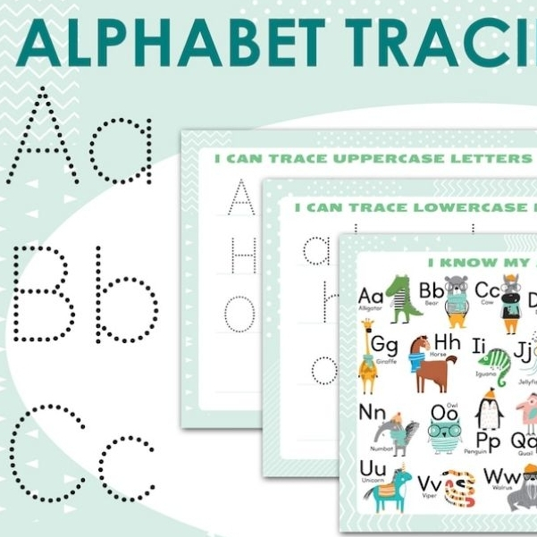 Worksheet Alphabet Tracing/handwriting practice/ABC /Abjad menulis/Buku ...