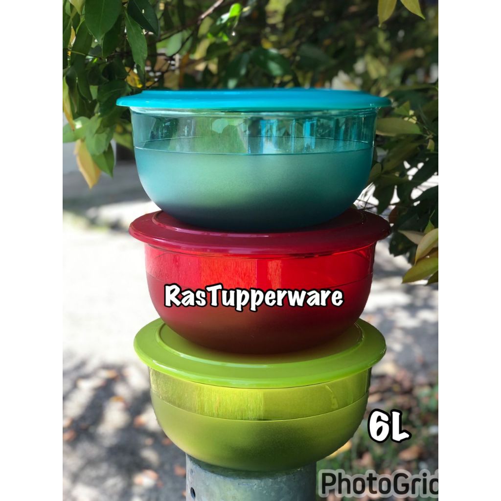 TUPPERWARE TABLE COLLECTION 6LITER(RED/TOQUIOSE/GREEN) | Shopee Singapore