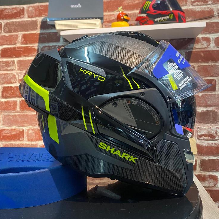 Shark Evo Es KRYD Yellow 180 Modular Flip Up Shark Helmets | Shopee ...