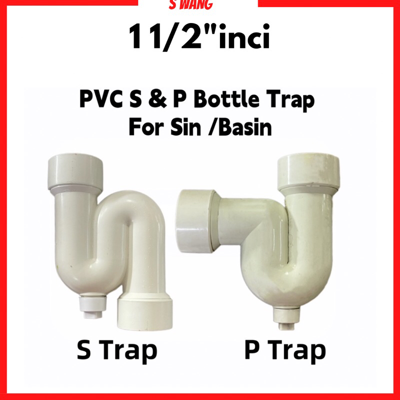 UPVC P TRAP 1-1/2" / 40MM P TRAP / WASTE TRAP / BASIN TRAP / WASTE TRAP ...