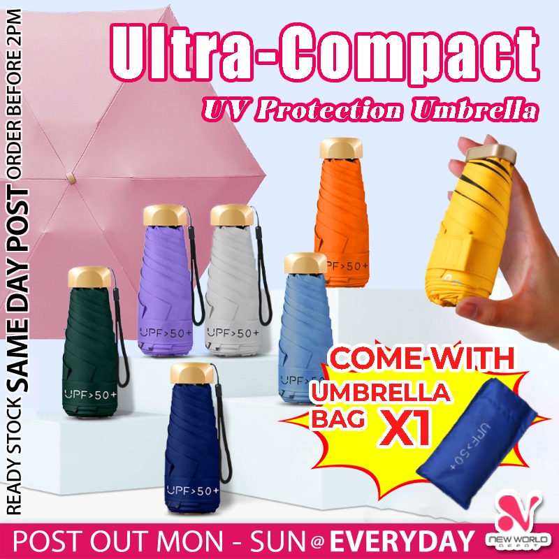 UPF > 50+ 》UV Protection Mini Pocket Umbrella Portable Lightweight ...