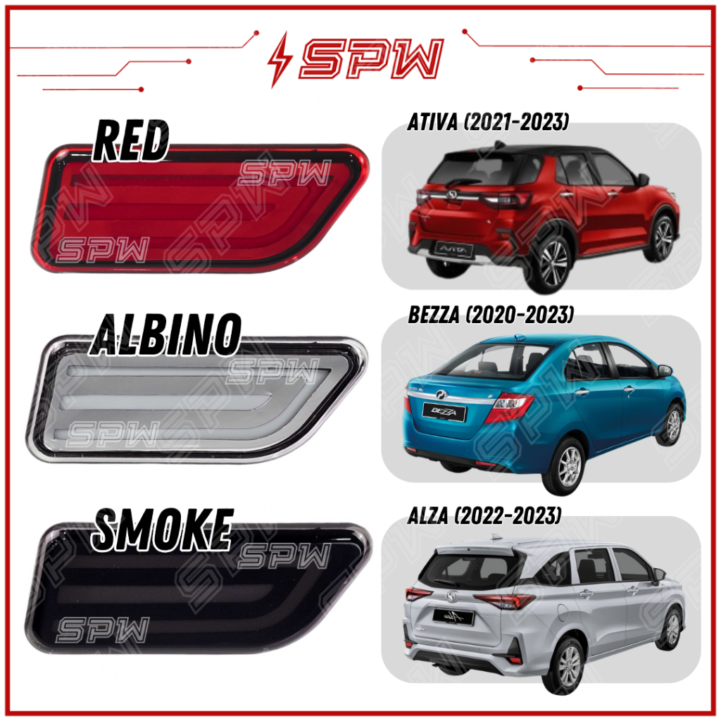 Perodua New Alza / Bezza / Ativa Rear Bumper LED Reflector (New-Design ...