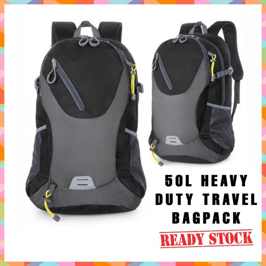 50L Large Capacity Backpack Waterproof Beg Hiking Bag Military Daki ...