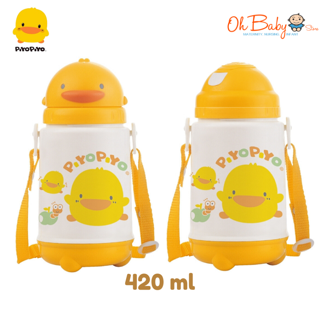 Piyo Piyo Anti-Bacterial Thermo Bottle W/Pop Up Lid (420ml) | Shopee Singapore