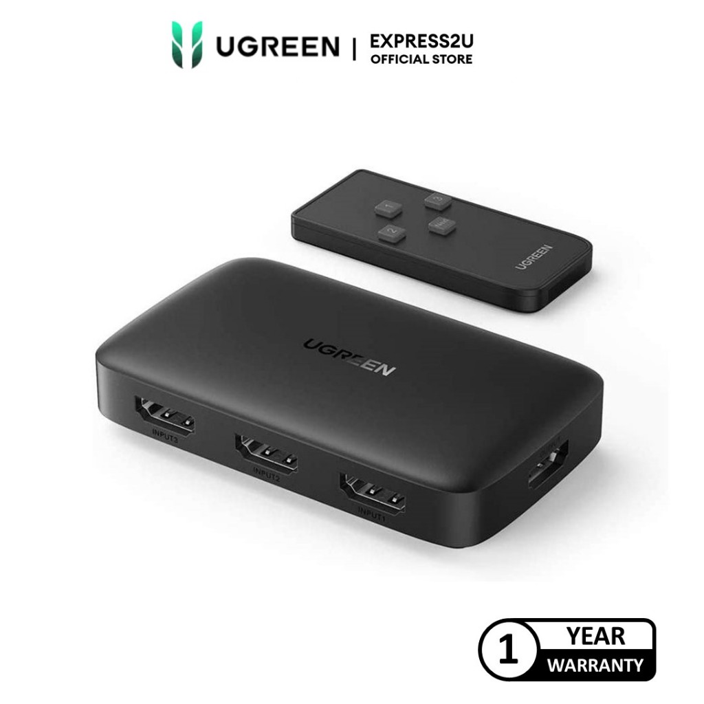 UGREEN HDMI SWITCHER 3 IN 1 OUT 4K@30HZ | Shopee Singapore