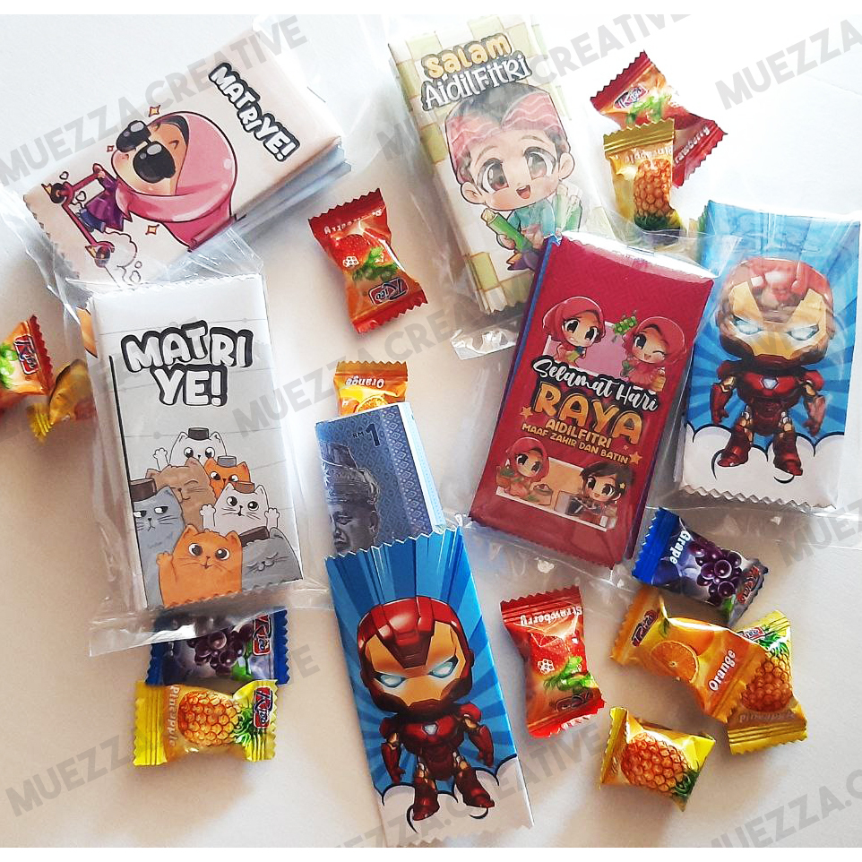 12PCS/1PKT SAMPUL RAYA CUTE GULA-GULA@JAJAN VIRAL | Shopee Singapore