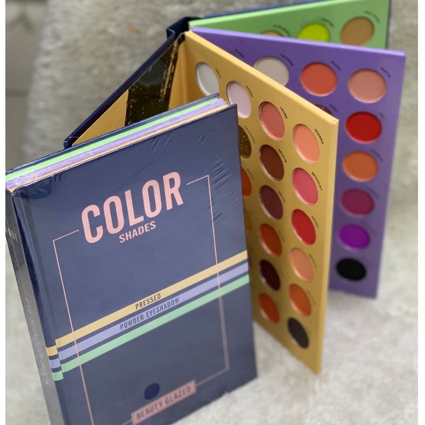 COLOR SHADES BLUE 3LAYER EYESHDOW PALETTE | Shopee Singapore