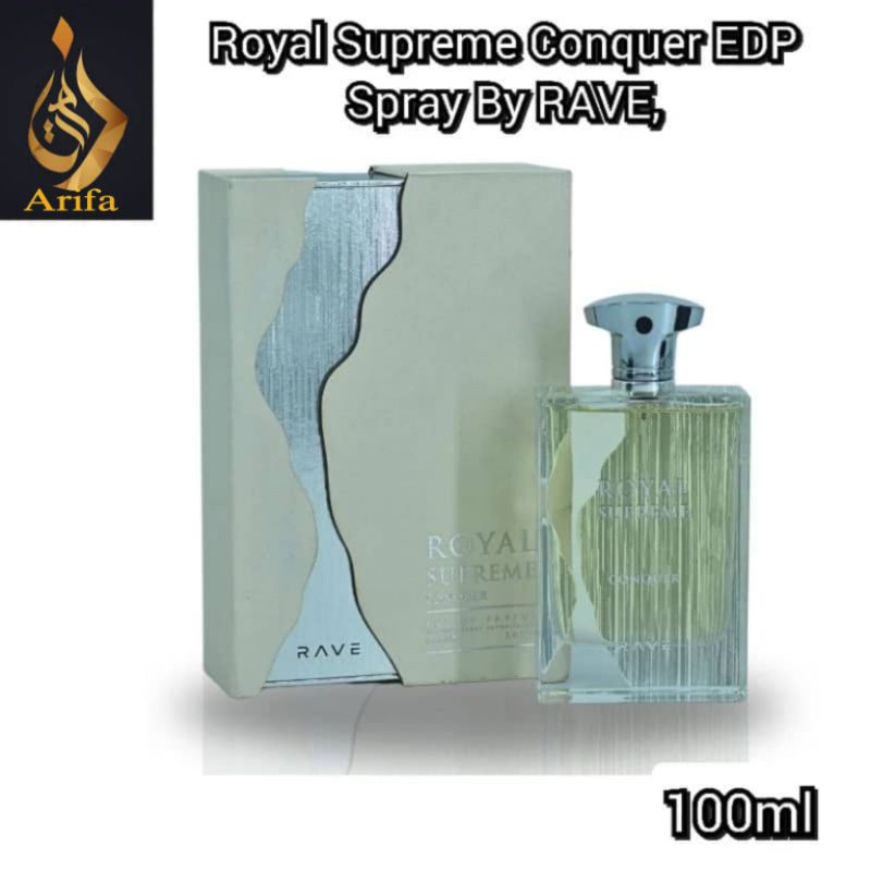 Royal Supreme Conquer EDP Spray 100ML (3.4 OZ) By RAVE, Long Lasting ...