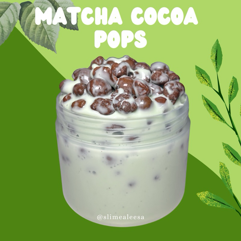 Matcha Cocoa Pops Slime (pebbles texture) | Shopee Singapore