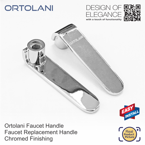 Ortolani Chromed Metal Handle Water Faucet Replacement Handle Kitchen ...