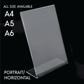 Paper display Acrylic L-Shape sign display transparent A4 / A5/ A6 ...