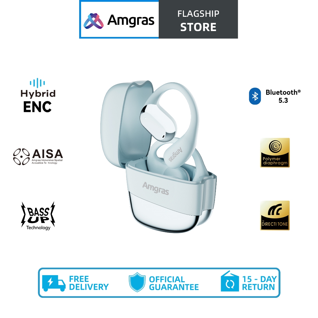 Amgras OpenEcho IV Ultra OWS Bluetooth Earphone ENC Noise reduction ...