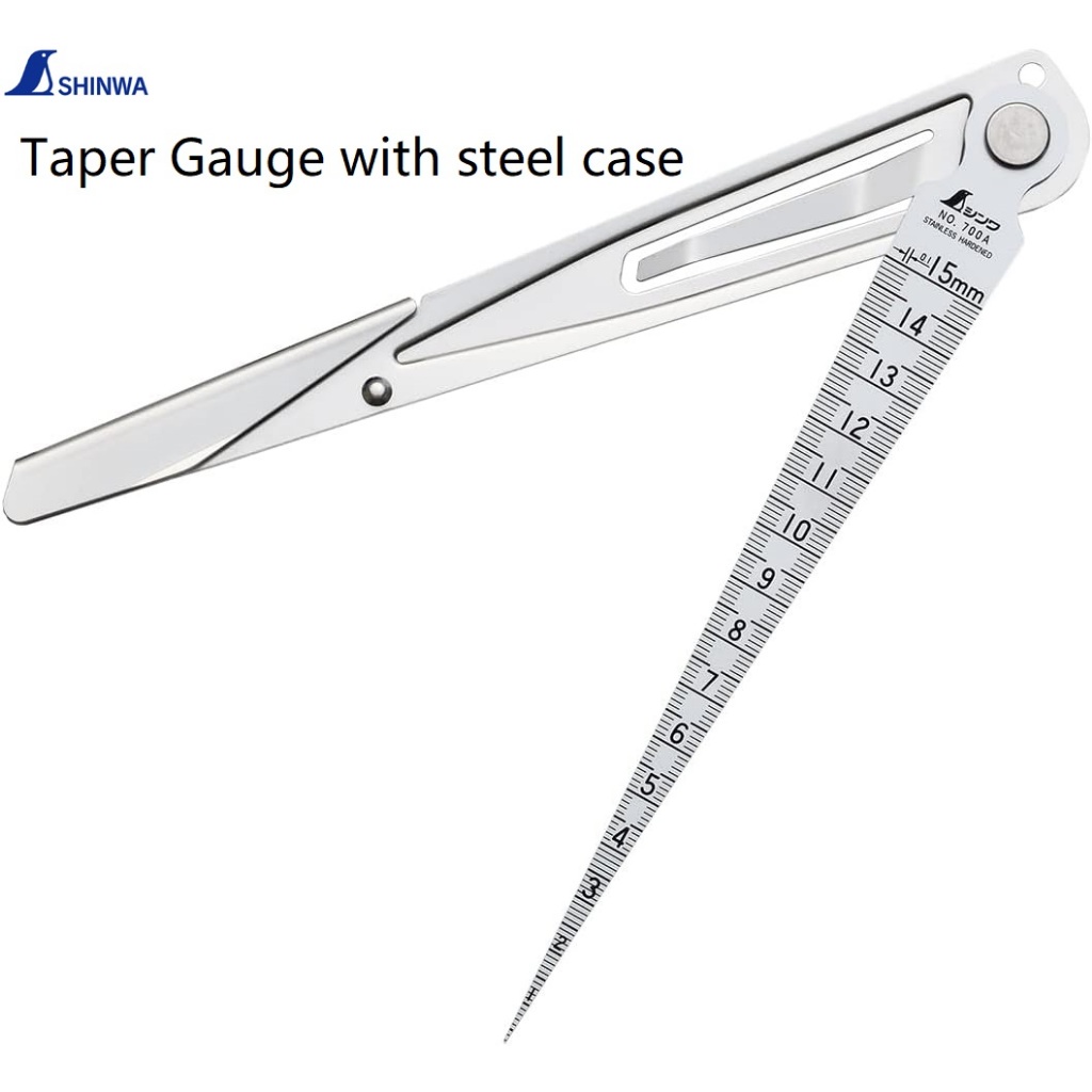 SHINWA 1~15mm Taper Gauge with steel case 62603 | Shopee Singapore