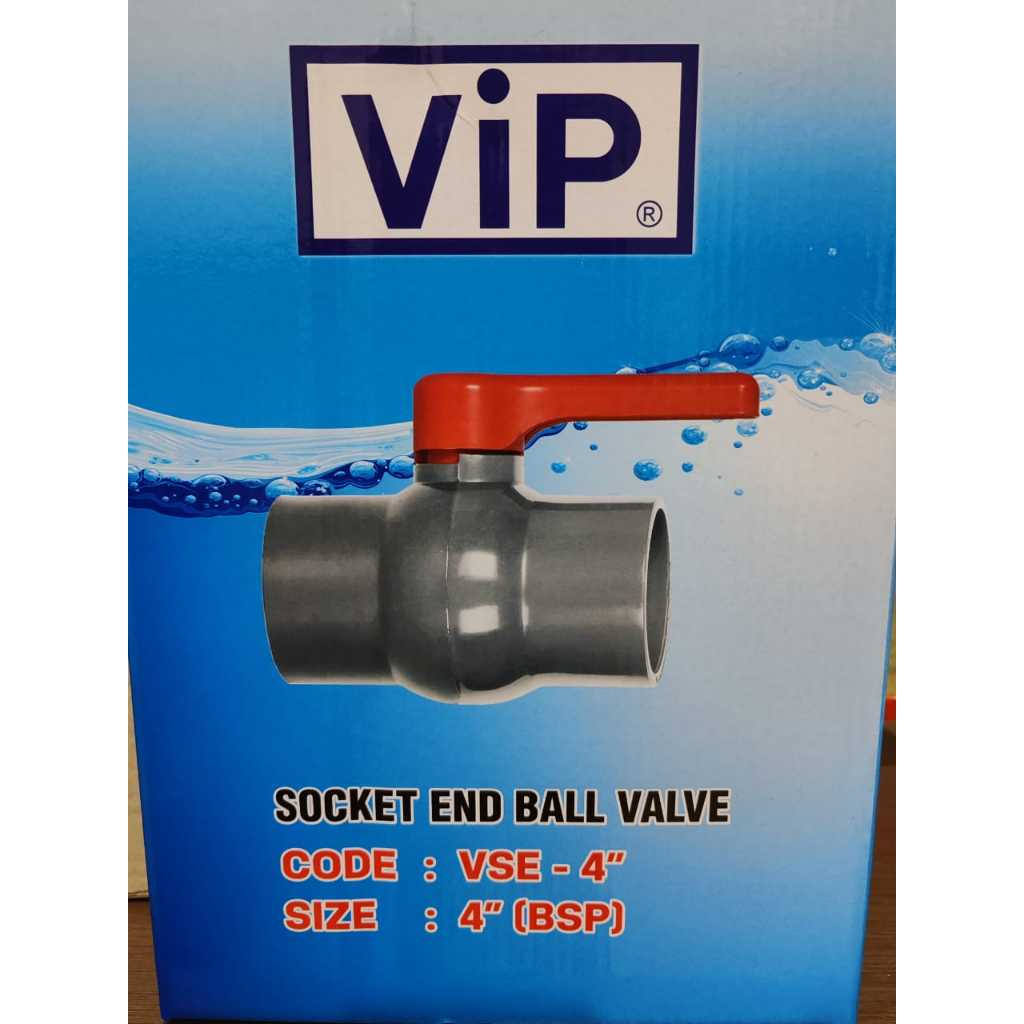 VIP PVC BALL VALVE SOCKET END 100MM (4") | Shopee Singapore