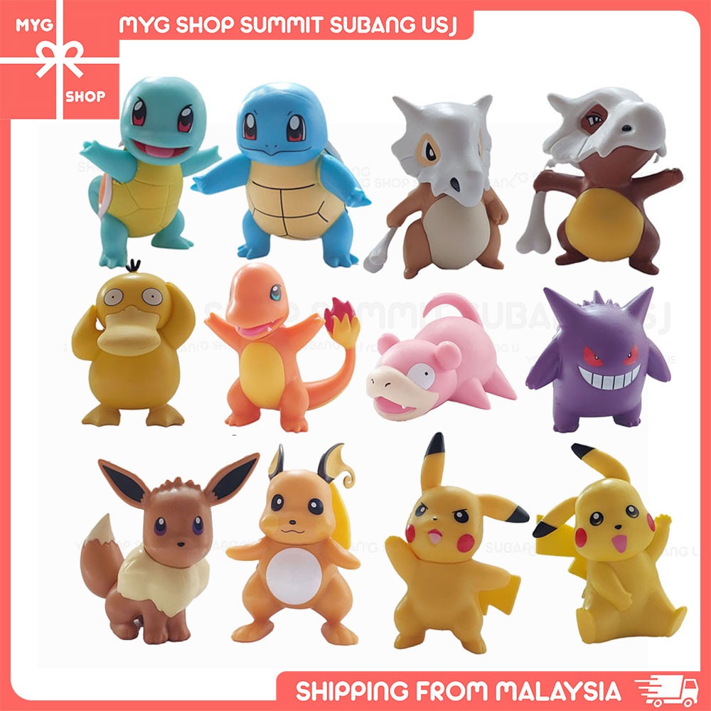 Pokemon Go Mini Figurines Collectibles Miniatures Pikachu Charmander ...