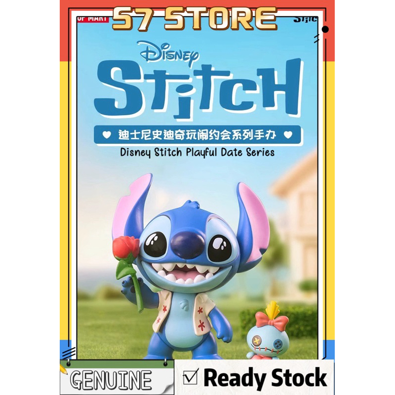 Authentic Disney Stitch Playful Date Series POPMART Blind Box Stitch ...