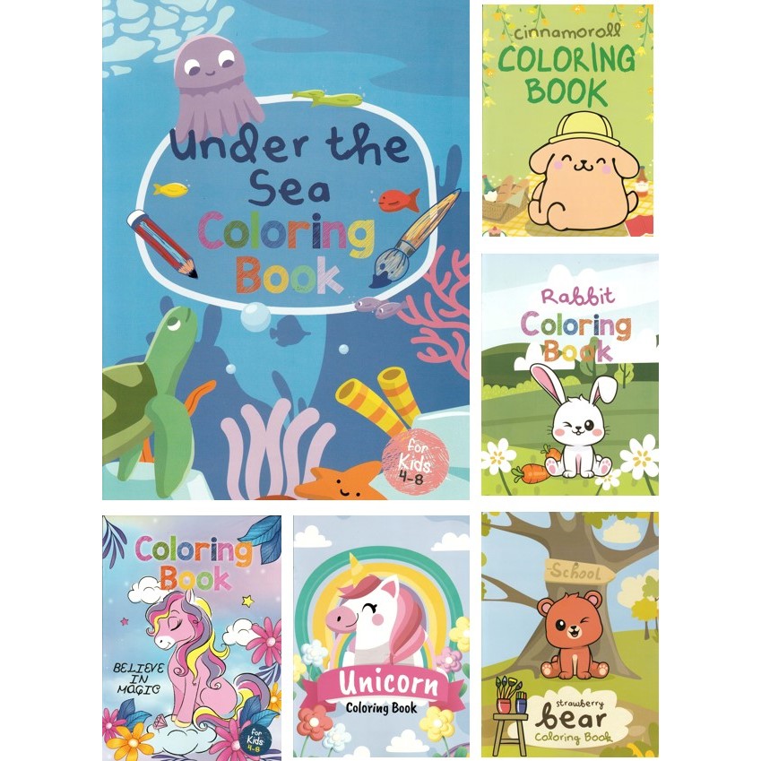 Coloring Book B5 Colouring Book 16 Pictures (Buku Merwarna) | Shopee ...