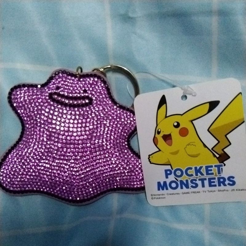 Pokémon / Pocket Monsters Official Glitter Ditto felt Keychain | Shopee ...