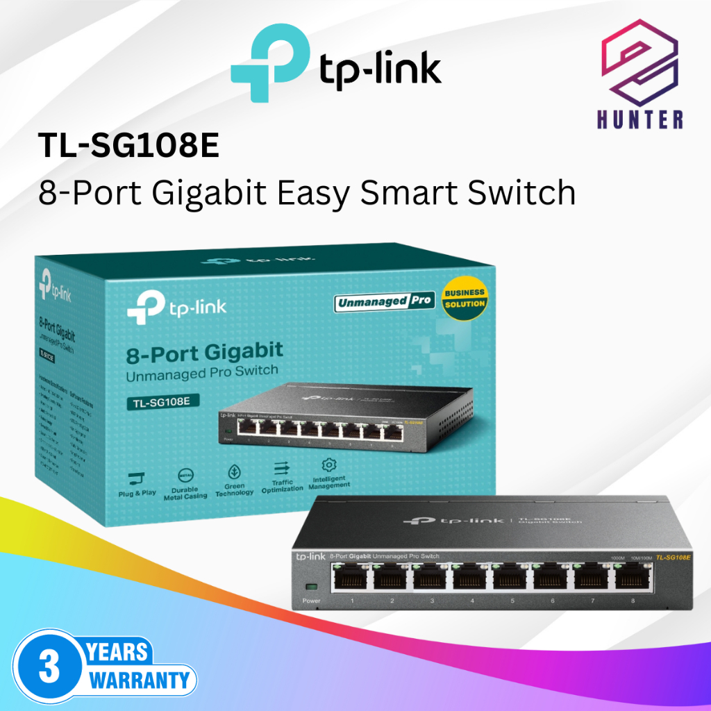 TP Link TL-SG108E 8-Port Gigabit Easy Smart Switch | Shopee Singapore