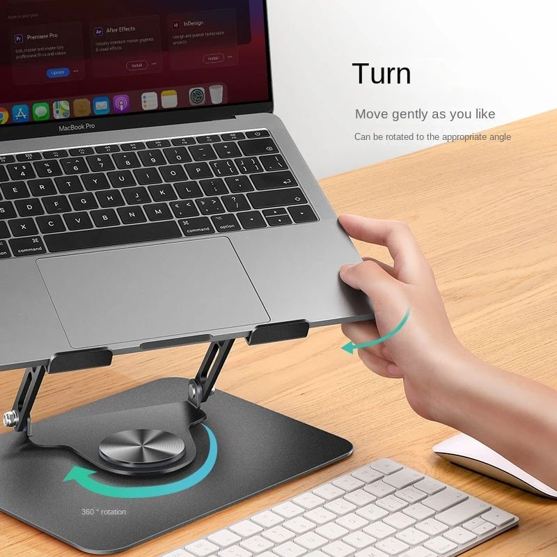 Foldable Notebook Stand Adjustable Hold Laptop Stand Aluminum Alloy 360 ...