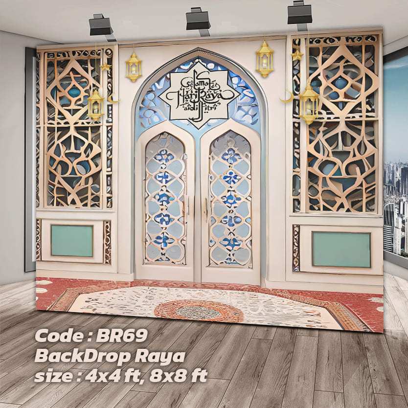 BACKDROP HIASAN DEKO HARI RAYA PELBAGAI DESIGN 2025 | Shopee Singapore