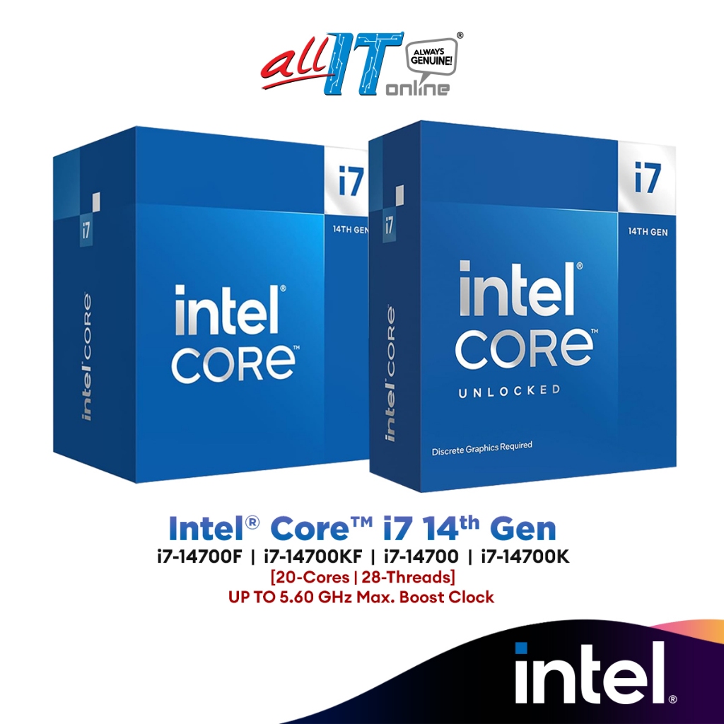 Intel CoreTM i7-14700K / i7-14700KF / i7-14700 / i7-14700F (20-Core/28 ...
