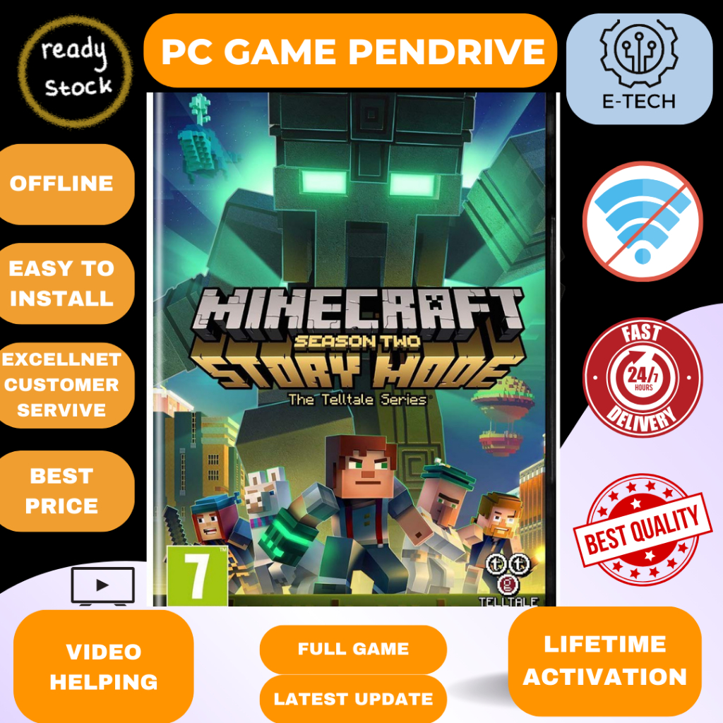 [ PC Game ] Minecraft Story Mode Complete Season 2 - Offline [ Pendrive ...