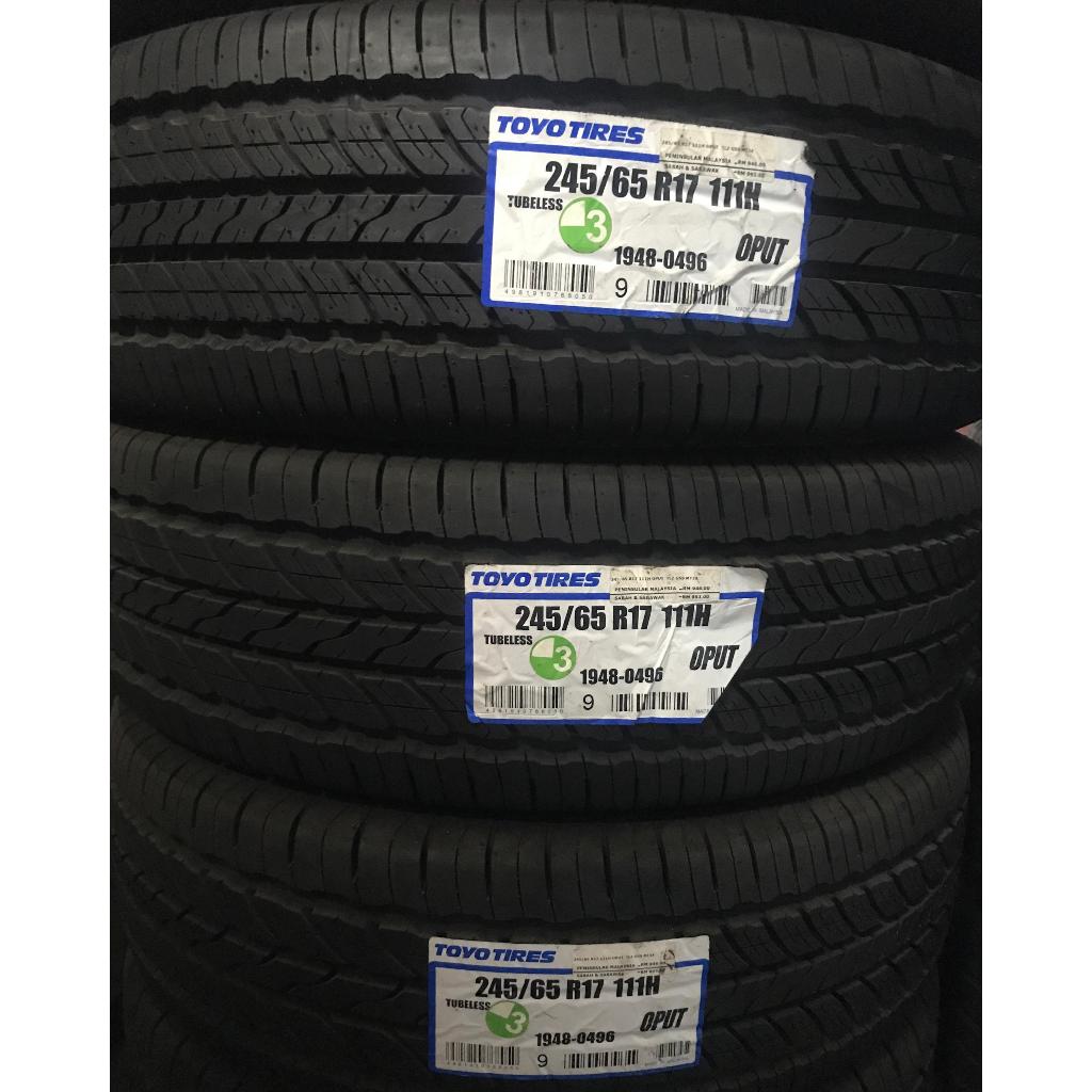 245/65R17 245 65 17 TOYO OPUT Car Tyre Tire Kereta Tayar Wheel Rim 17 inch | Shopee Singapore