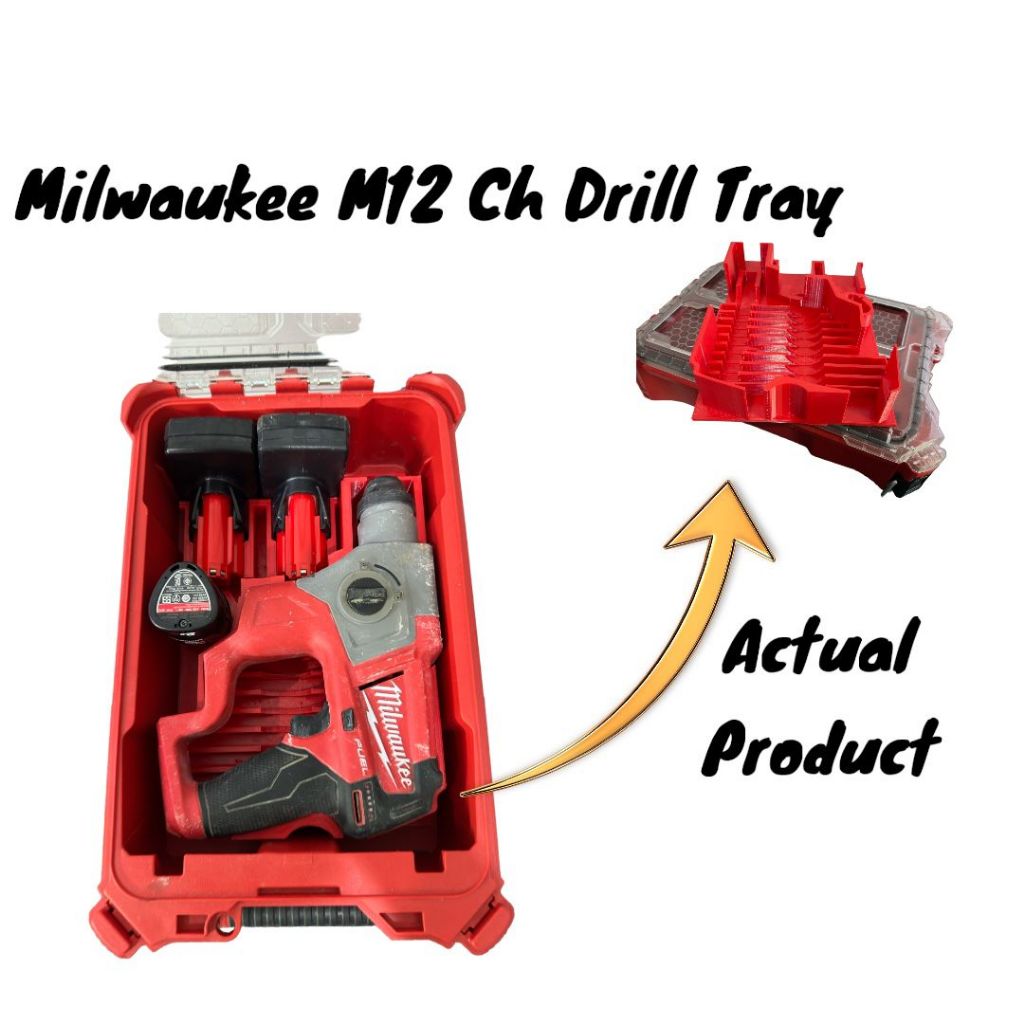 Milwaukee M12 PACKOUT Tray Holder for Rotary Hammer Drill (Packout ...