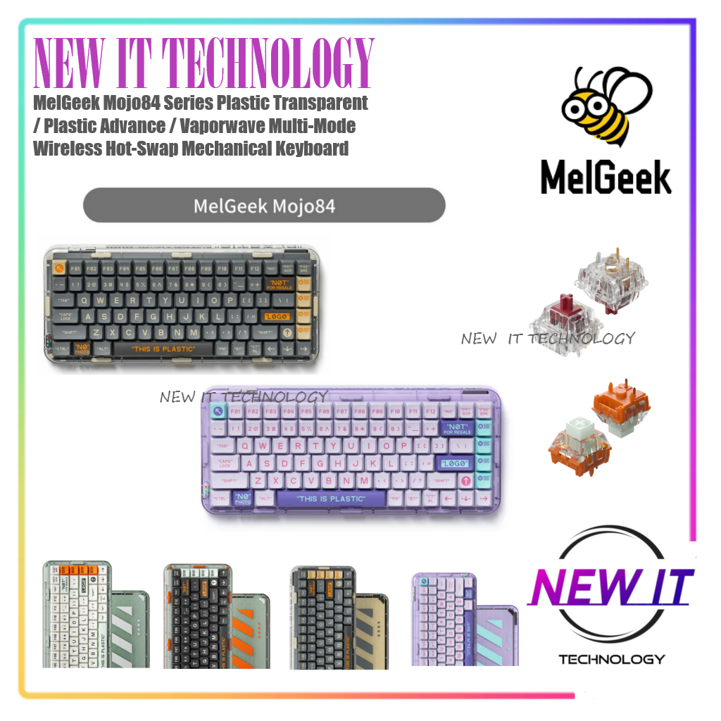 MelGeek Mojo68&Mojo84 Series Plastic Transparent|Advance|Vaporwave ...