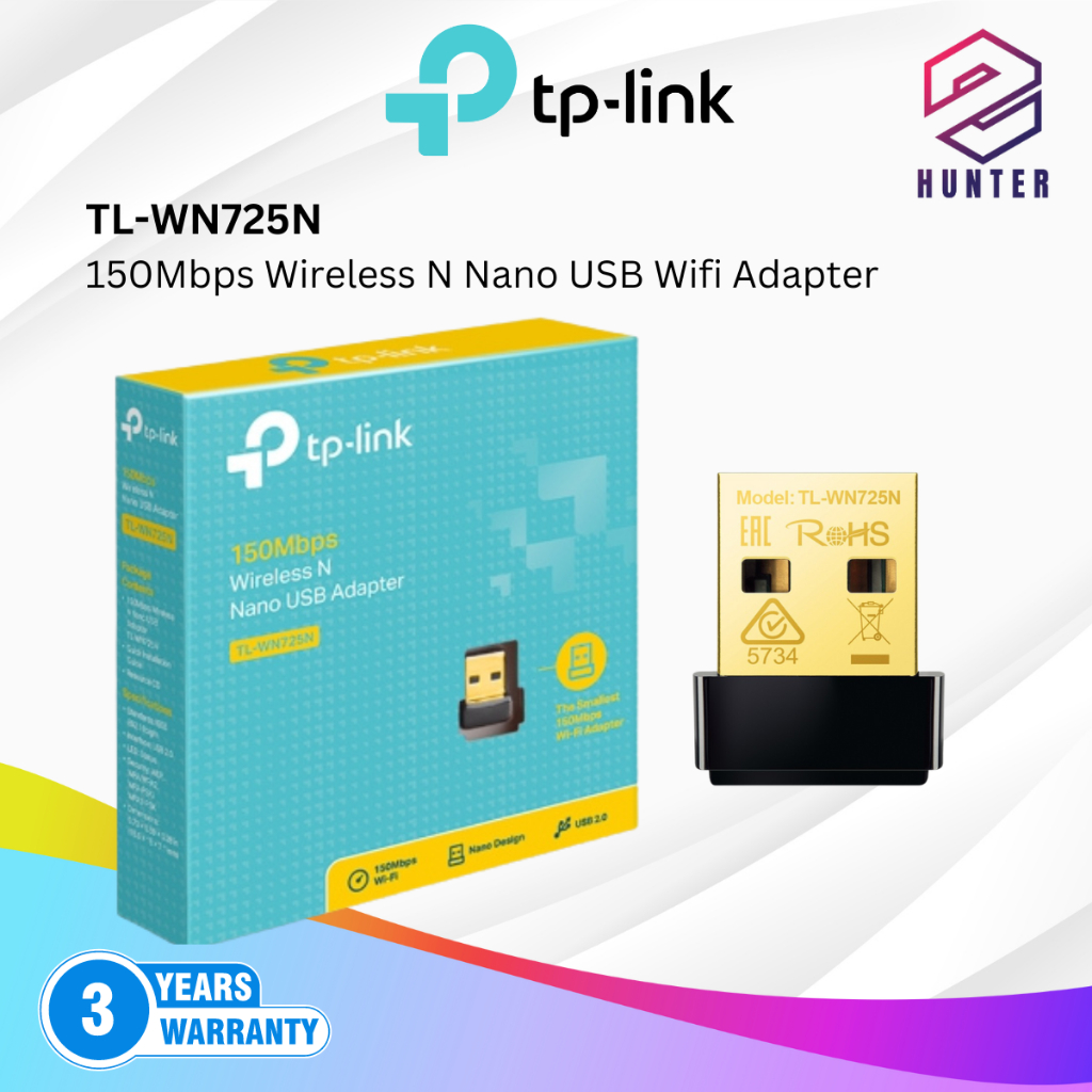 TP-Link TL-WN725N 150Mbps Wireless N Nano USB Wifi Adapter | Shopee ...