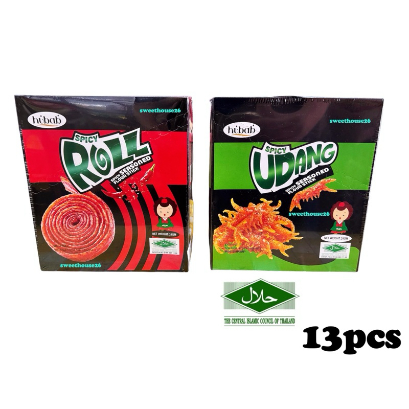 12 Pcs Hubab Spicy Roll / Spicy Udang Seasoned Flour Stick | Shopee Singapore