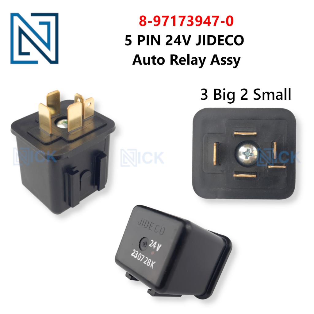JIDECO 5 PIN (3 Big 2 Small) 24V Auto Relay Assy Power Relay Starter ...